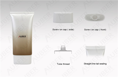 D40mm Makeup Gradual Color Cosmetic Plastic Tubes with Screw Cap - Auber